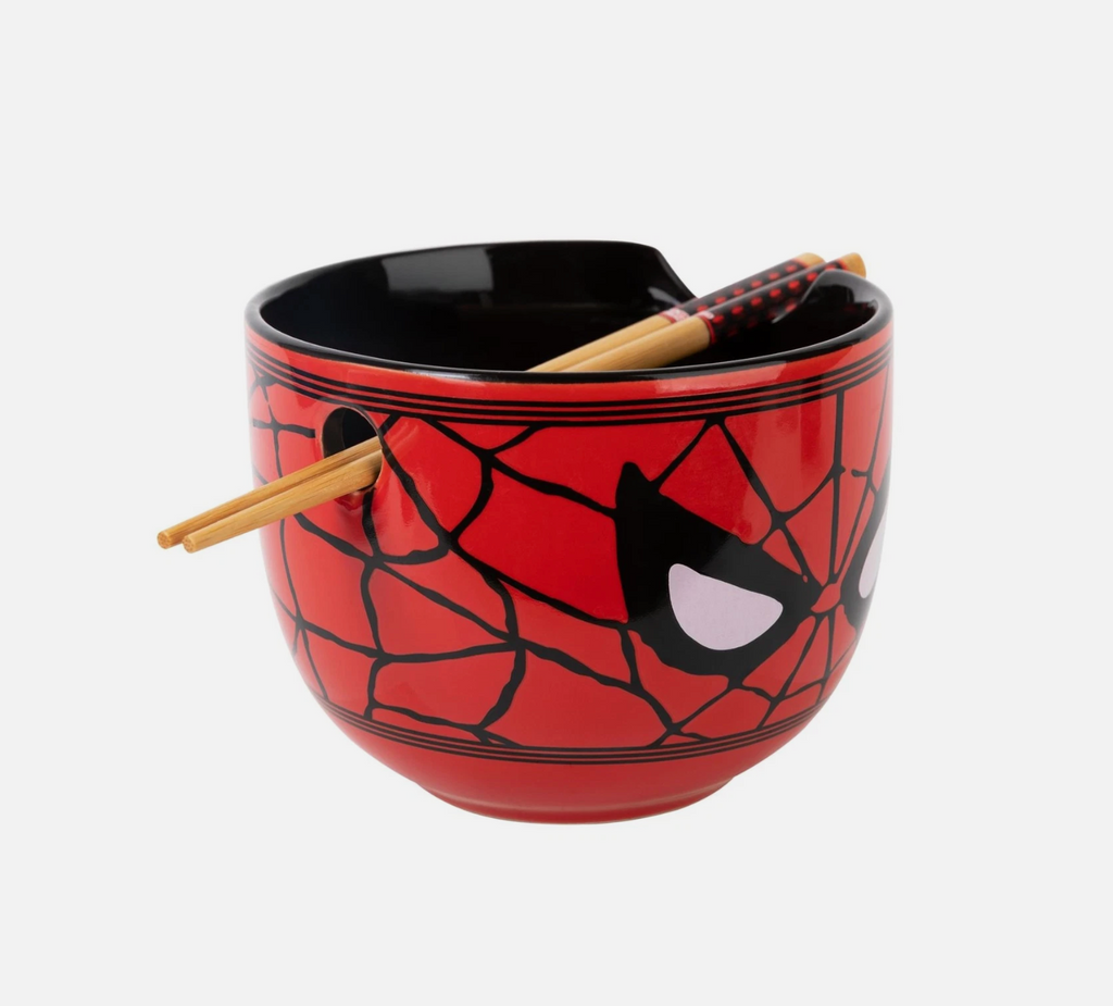 Marvel Spider-Man Face 20-Ounce Ramen Bowl and Chopstick Set ...