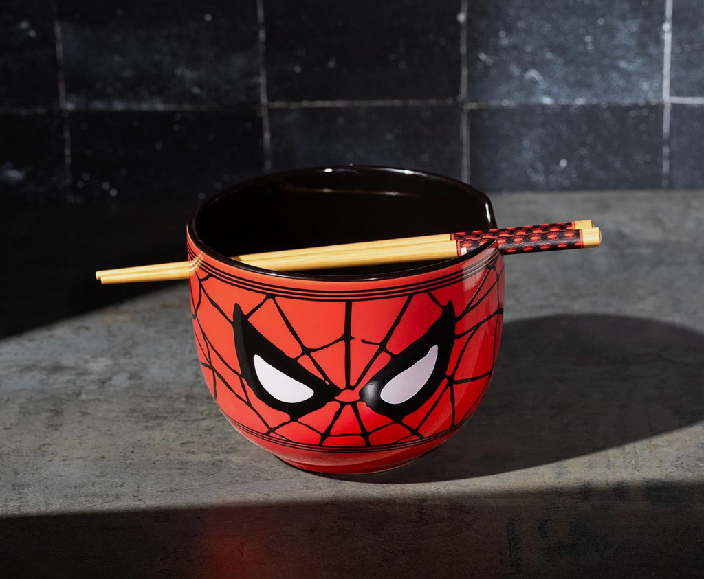 Marvel Spider-Man Face 20-Ounce Ramen Bowl and Chopstick Set ...
